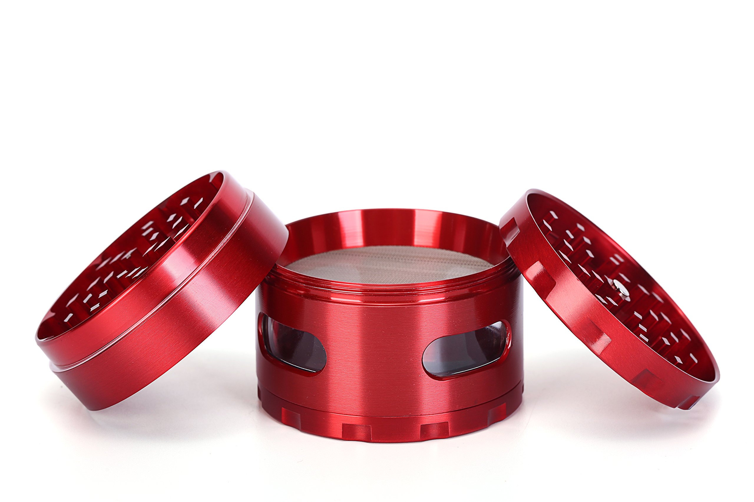 Large Spice Tobacco Herb Weed Grinder - Four Piece with Pollen Catcher ...