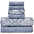 Amazon.com: Modern Threads Amaris 6-Piece Reversible Yarn Dyed Jacquard ...