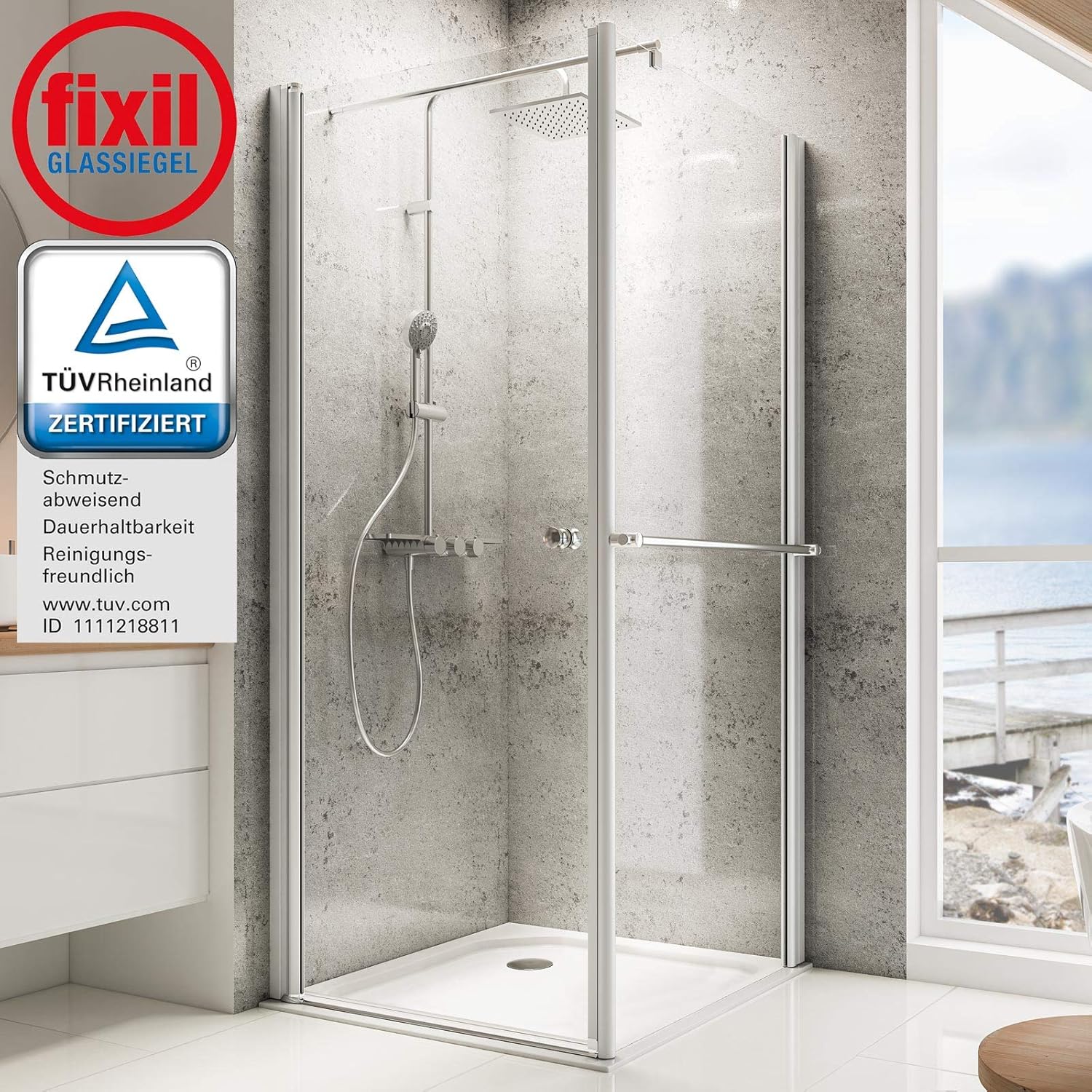 Schulte EP802518-5 01 500 01 Duschkabine Garant Drehtür links mit ...