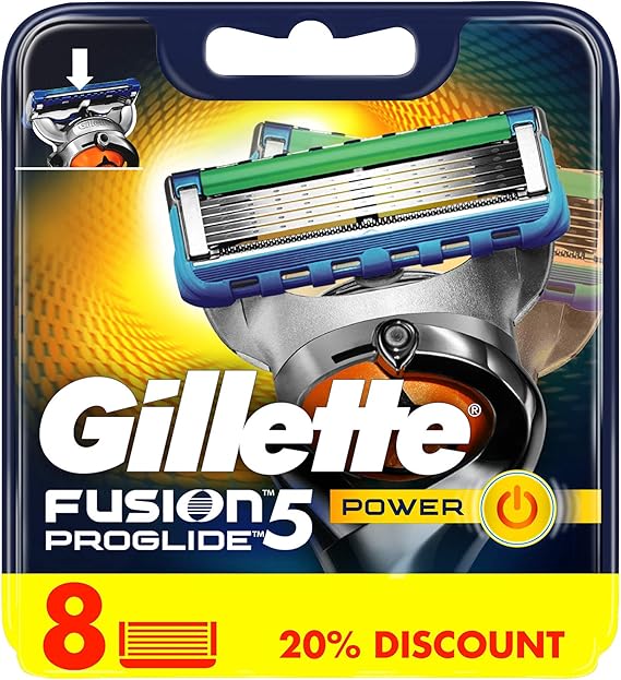 GILLETTE Proglide Power Blade - Pack of 8: Amazon.co.uk: Health ...