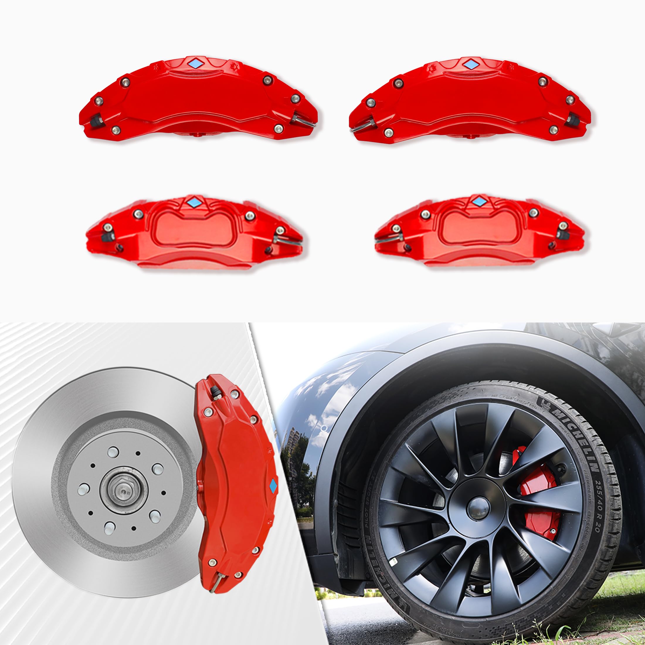 Tesritar Caliper Covers Set of 4 Compatible with Model Y Accessories ...