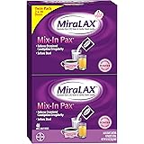MiraLAX Mix-In Pax, Single Dose Packets, Unflavored/Grit Free Laxative ...