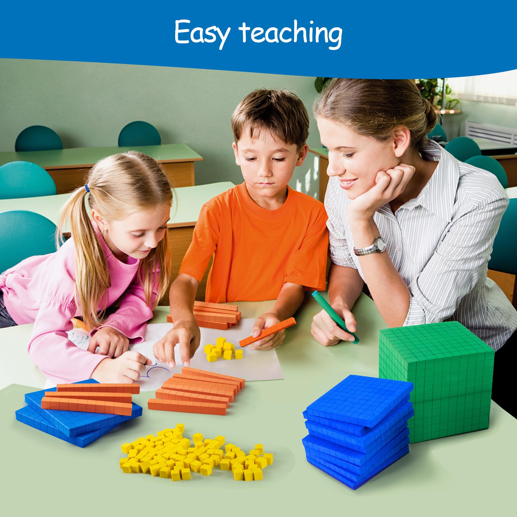 Mua stochastic box Foam Base Ten Set for Math 131 PCS Place Value ...