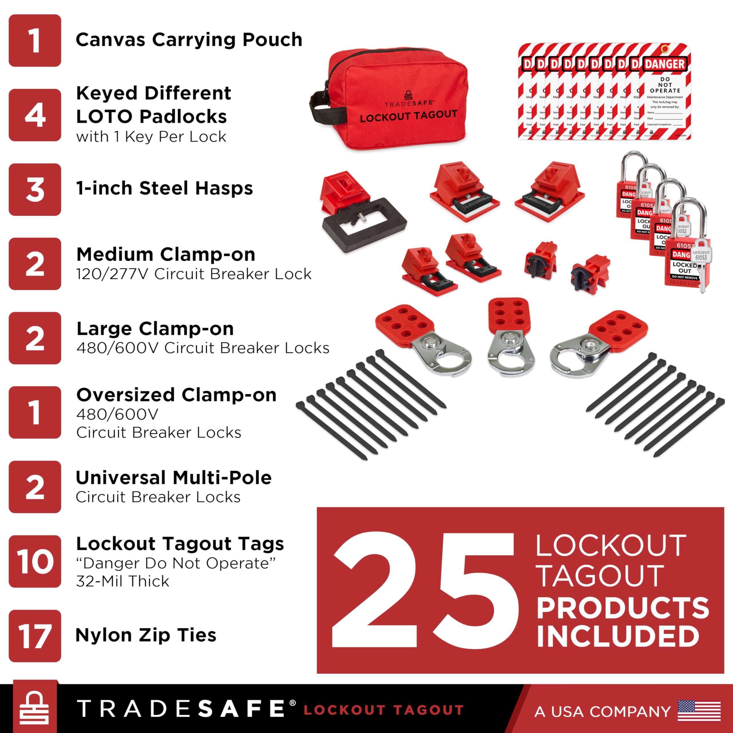 Mua TRADESAFE Breaker Lockout Tagout Electrical Loto Kit, 120/277V to ...
