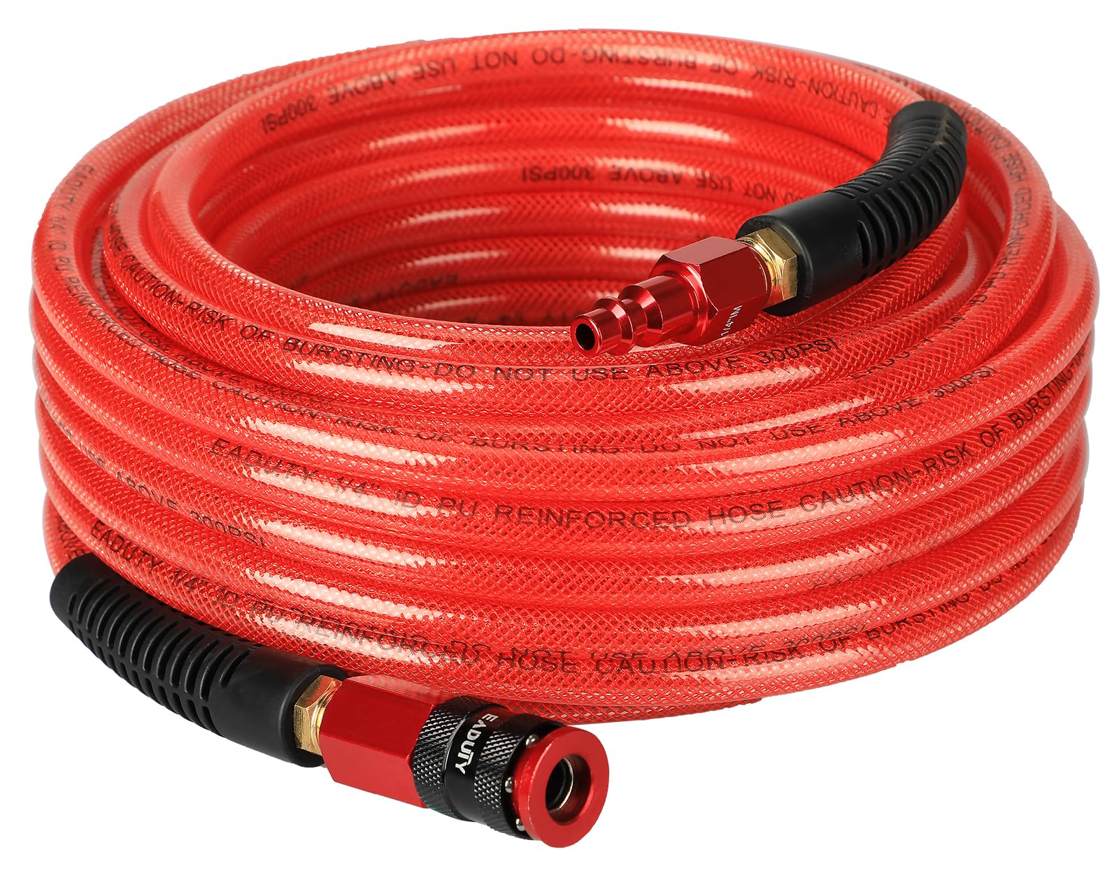 EADUTY Heavy Duty Reinforced Polyurethane Air Hose 1/4 in x 50 ft ...