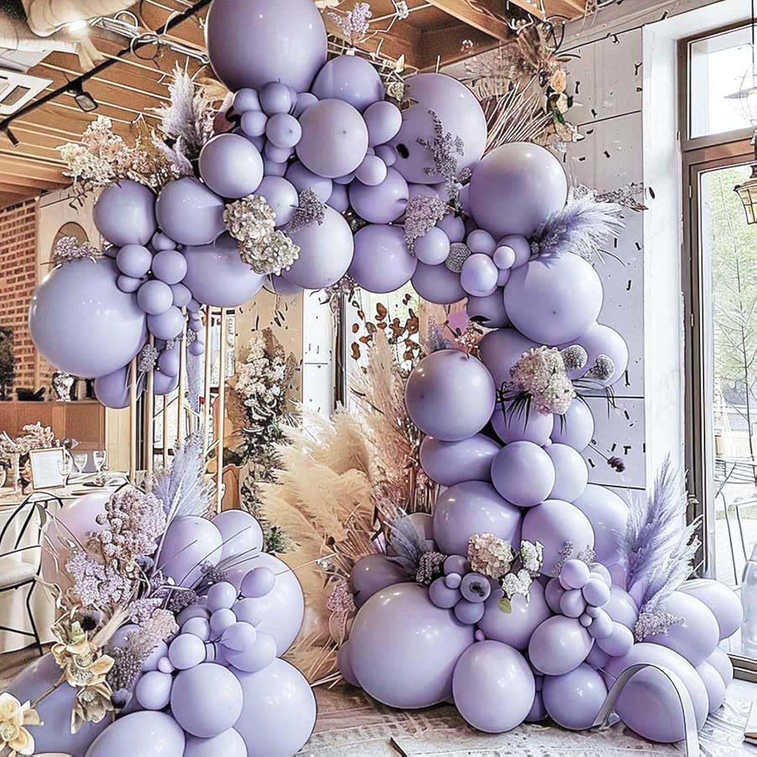 Double Stuffed Lavender Balloons Different Sizes Dusty Light Purple ...