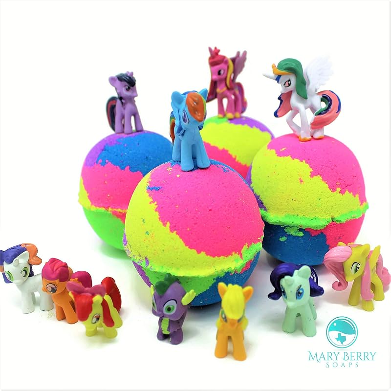 Amazon.com: Rainbow My Little Pony Inspired Kids Surprise Bath Bomb ...