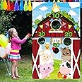 Amazon.com: Farm Animals Toss Game with 3 Nylon Bean Bags, Indoor and ...