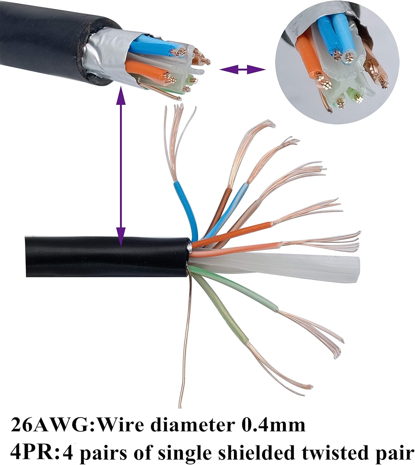 AAOTOKK 90 Degree Cat 6 Ethernet Cable Left Bend Angle RJ45 Male to ...