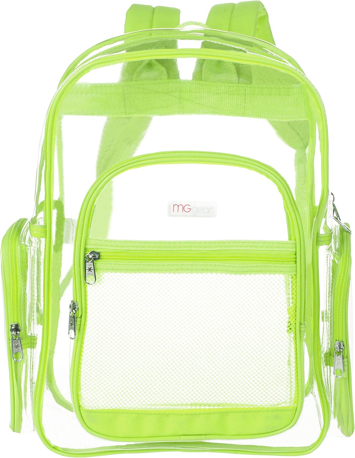 MGgear 17-Inch Clear Security Backpack with Color Trim, Transparent PVC ...