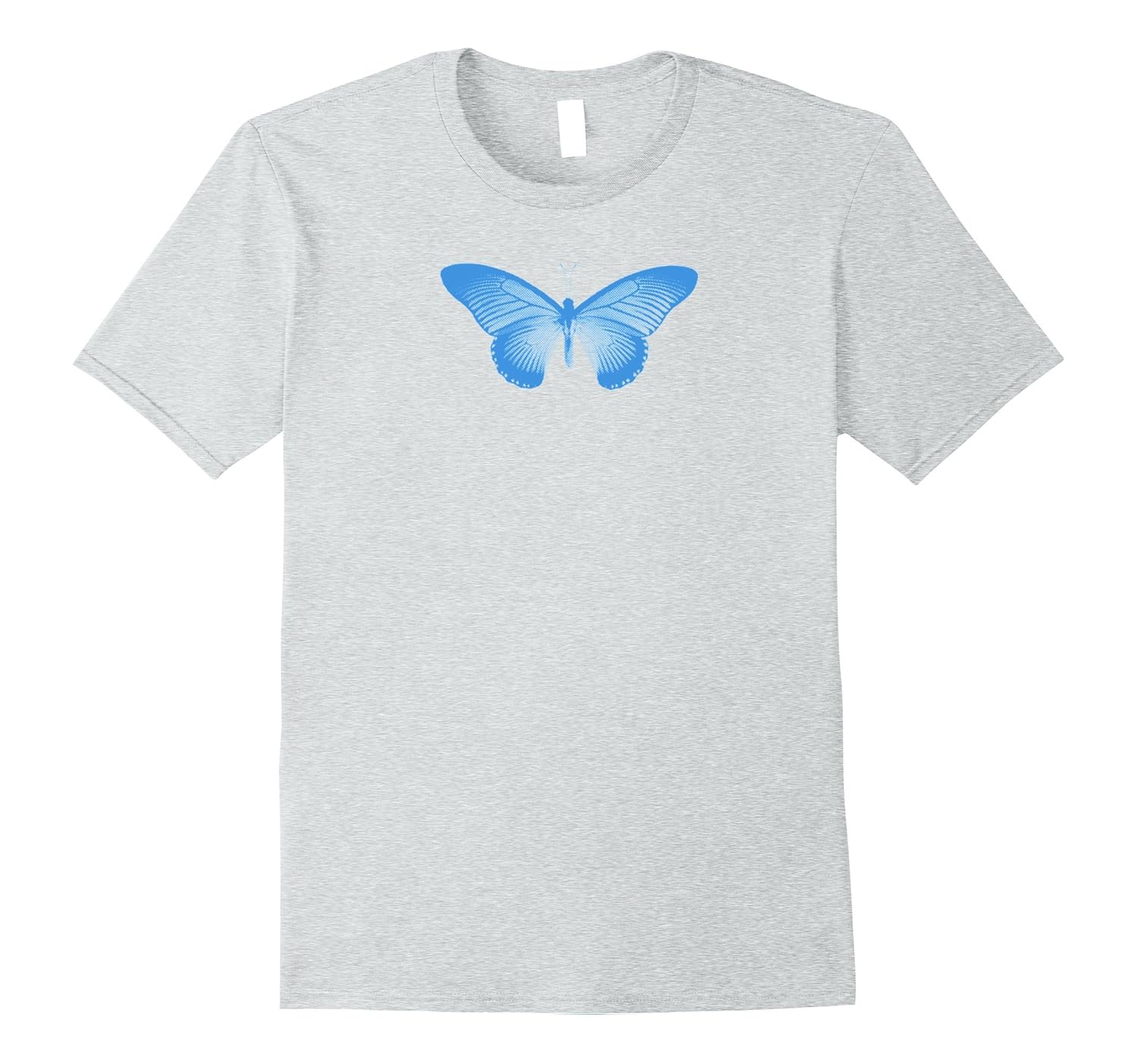 Blue Butterfly T-shirt (newsprint)-Art – Artvinatee