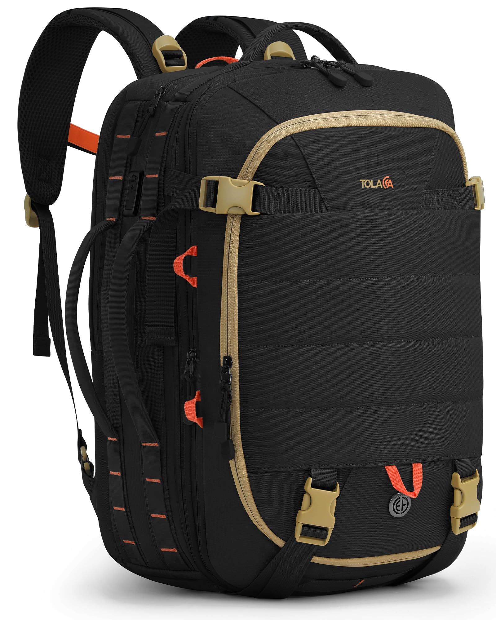 Tolaccea Carry on Travel Backpack, TSA Friendly Flight Approved Laptop ...