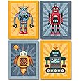 Amazon.com: Adorable Robot Poster Set; Kids Room Decor; Four 11 x 14 ...