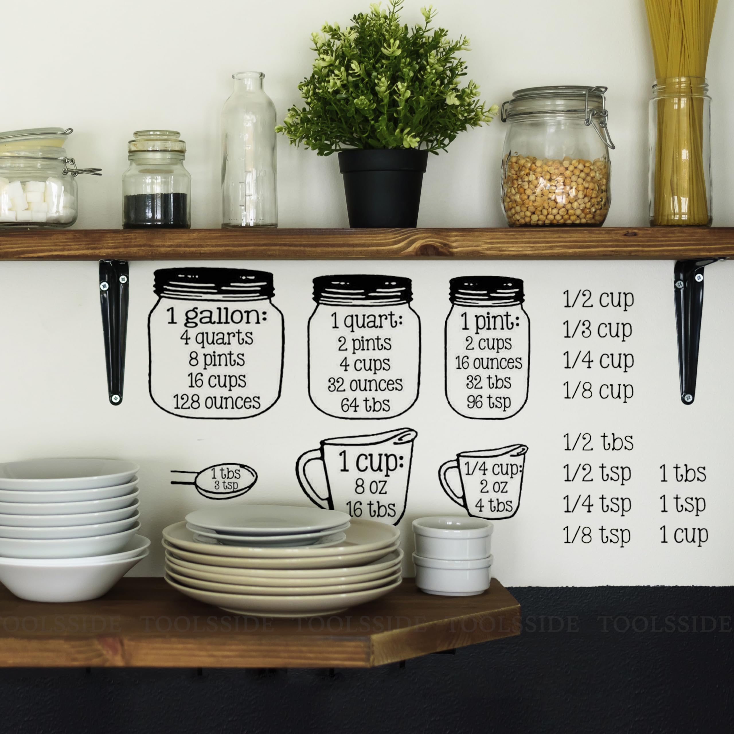 Mua Kitchen Measurement Conversion Chart - Vinyl Kitchen Labels ...