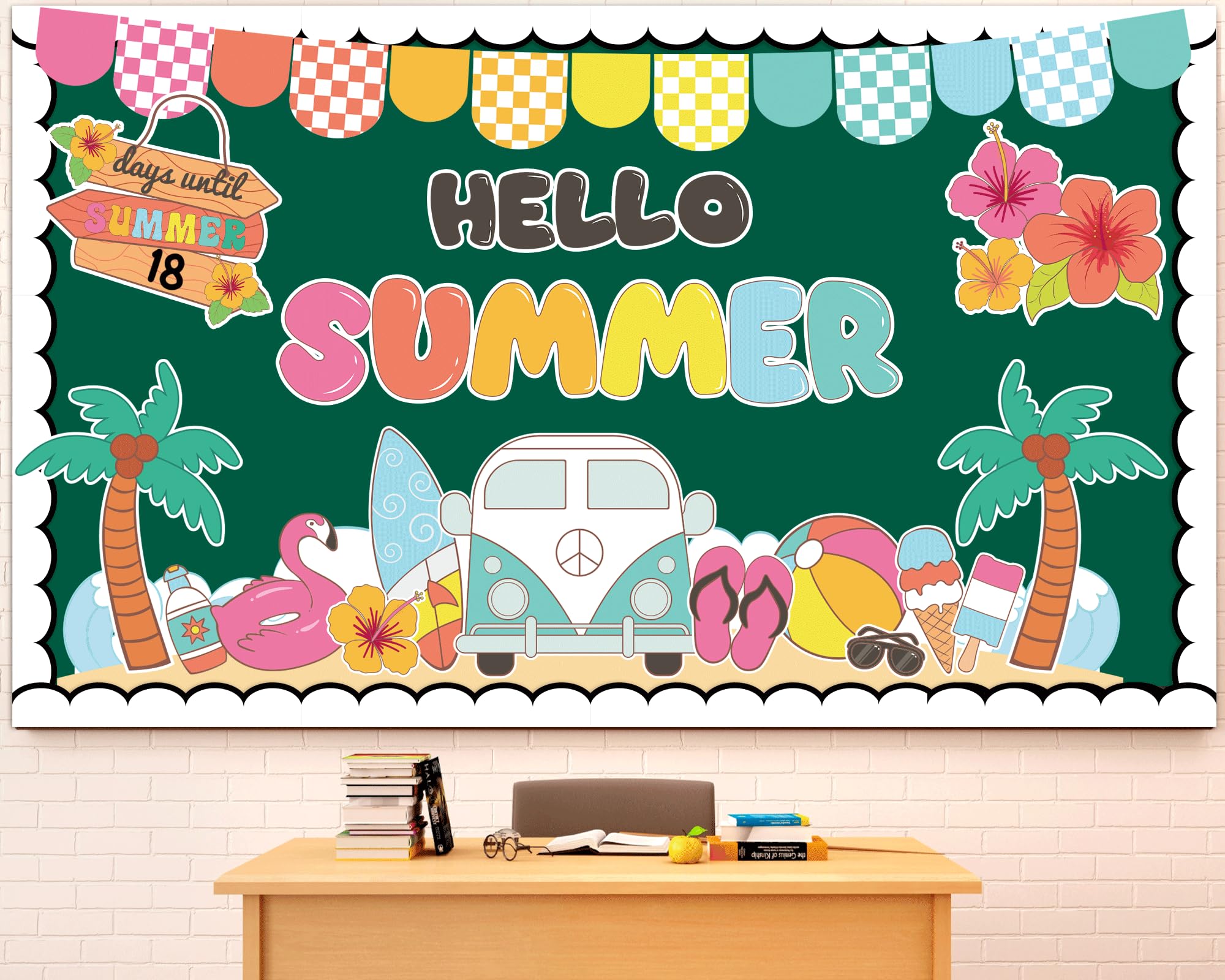 Mua Hello Summer Bulletin Board Decoration Set Summer Theme Bulletin ...