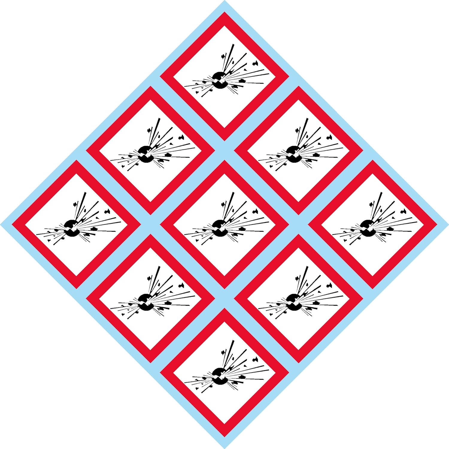 Amazon.com: GHS Explosion, Exploding, Hazard Pictogram, kit, (Package ...