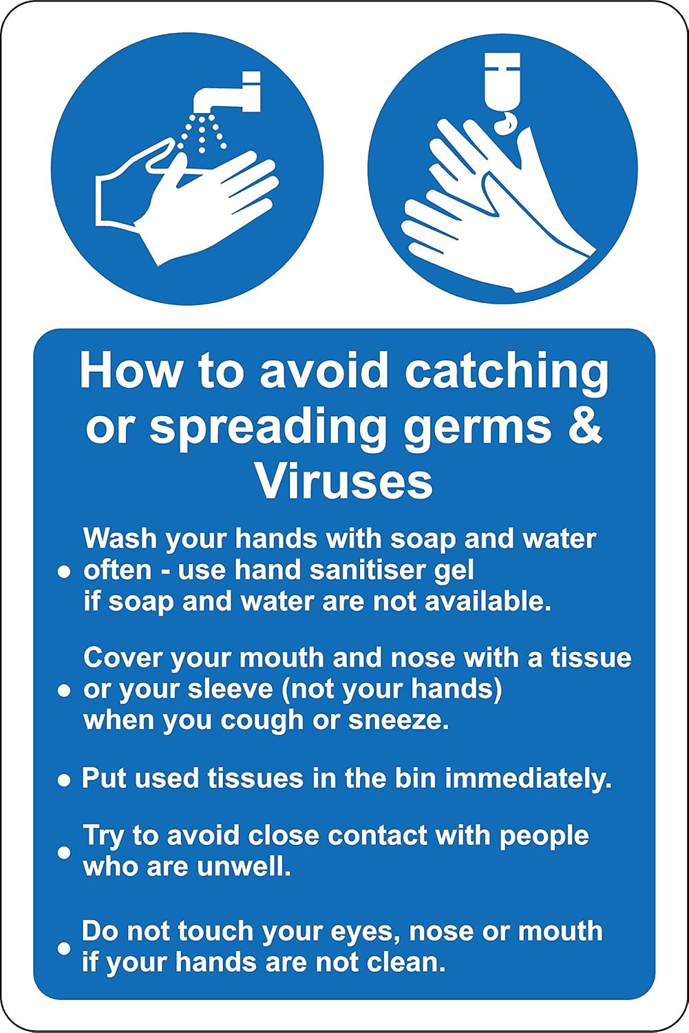 How to avoid spreading or catching germs and viruses Use hand sanitiser ...