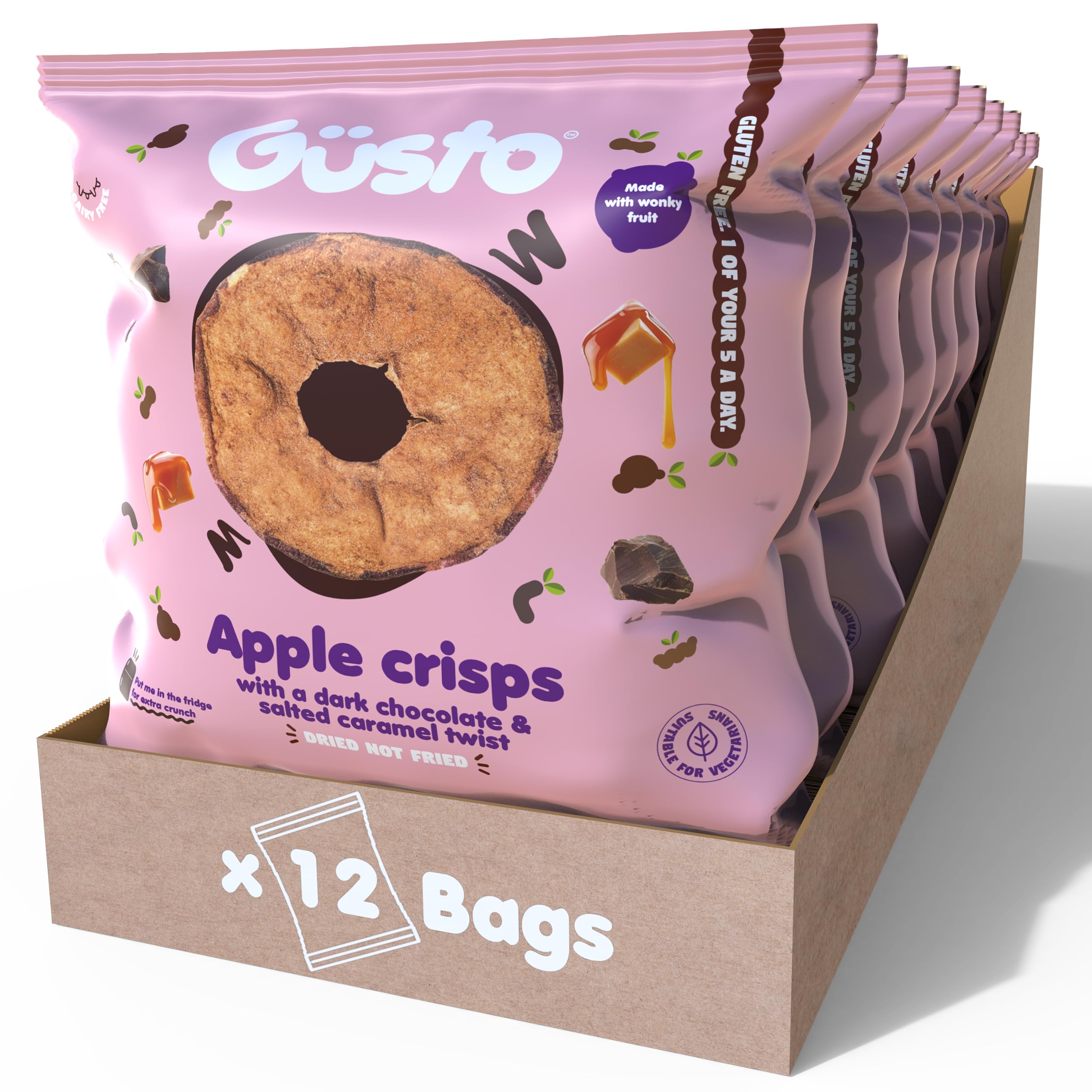 Mua GUSTO SNACKS Crunchy Apple Crisps with Dark Chocolate & Salted ...