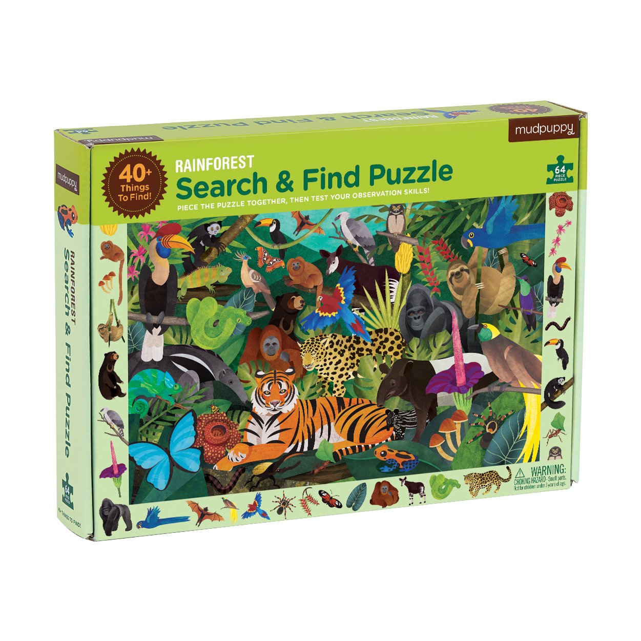 Mua Rainforest — 64 Piece Search & Find Puzzle Jigsaw Puzzle Featuring ...