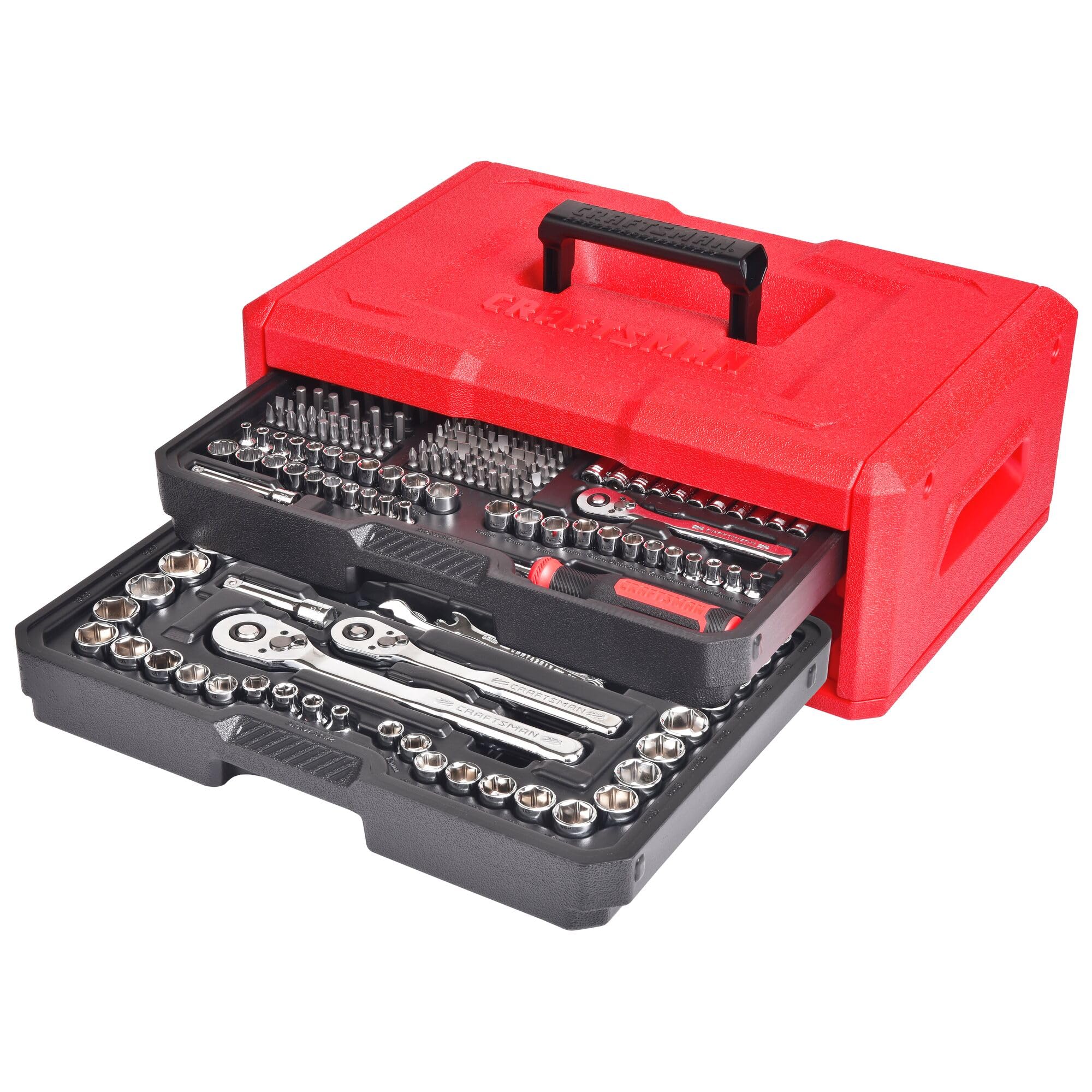 CRAFTSMAN Mechanics Tool Set, 256-Piece Hand Tool and Socket Set with 2 ...