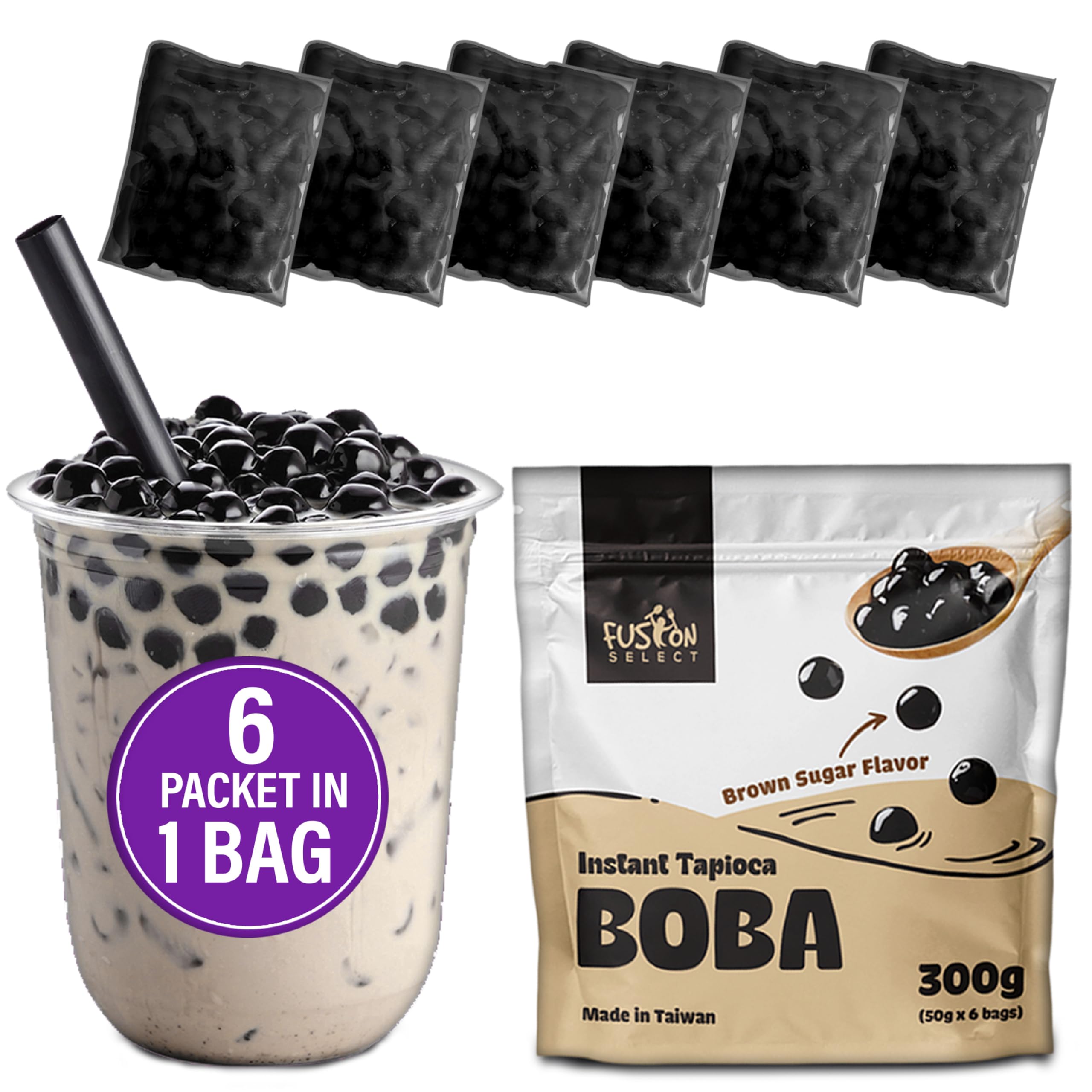 Mua Fusion Select Instant Boba - No-Cook Instant Tapioca Pearls for Bubble Tea Drinks, Hot or ...
