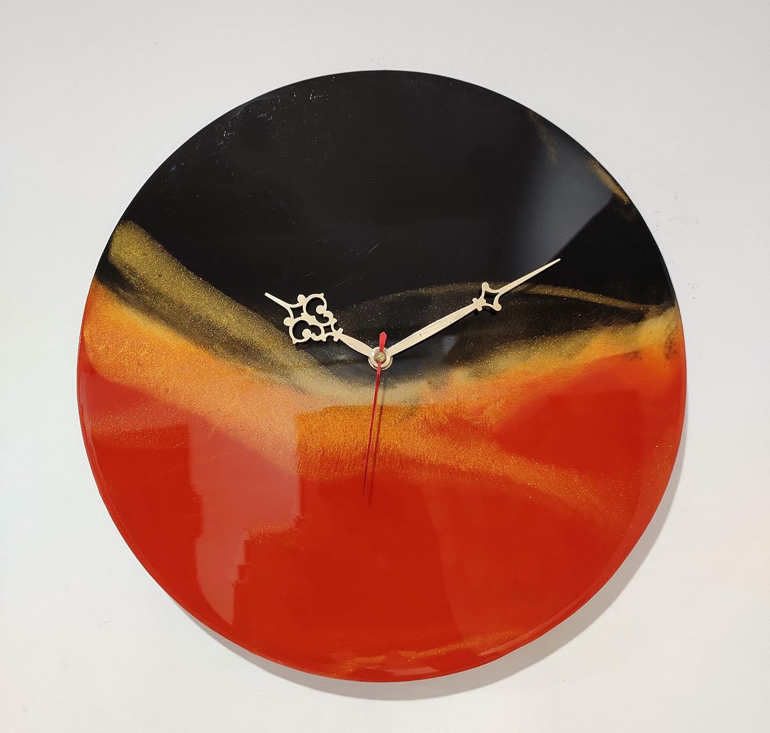 Buy 12" Epoxy Resin Wall Clock with Lava Theme, Resin Clock, Home Décor ...