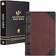 KJV Holy Bible, Giant Print Full-size Premium Full Grain Leather Red Letter Edition - Thumb ...