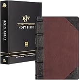 Amazon.com: KJV Holy Bible, Giant Print Full-size Premium Full Grain Leather Red Letter Edition ...