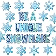 Amazon.com: TaoBary 70 Pcs Snowflake Bulletin Board Cutouts Set Winter ...