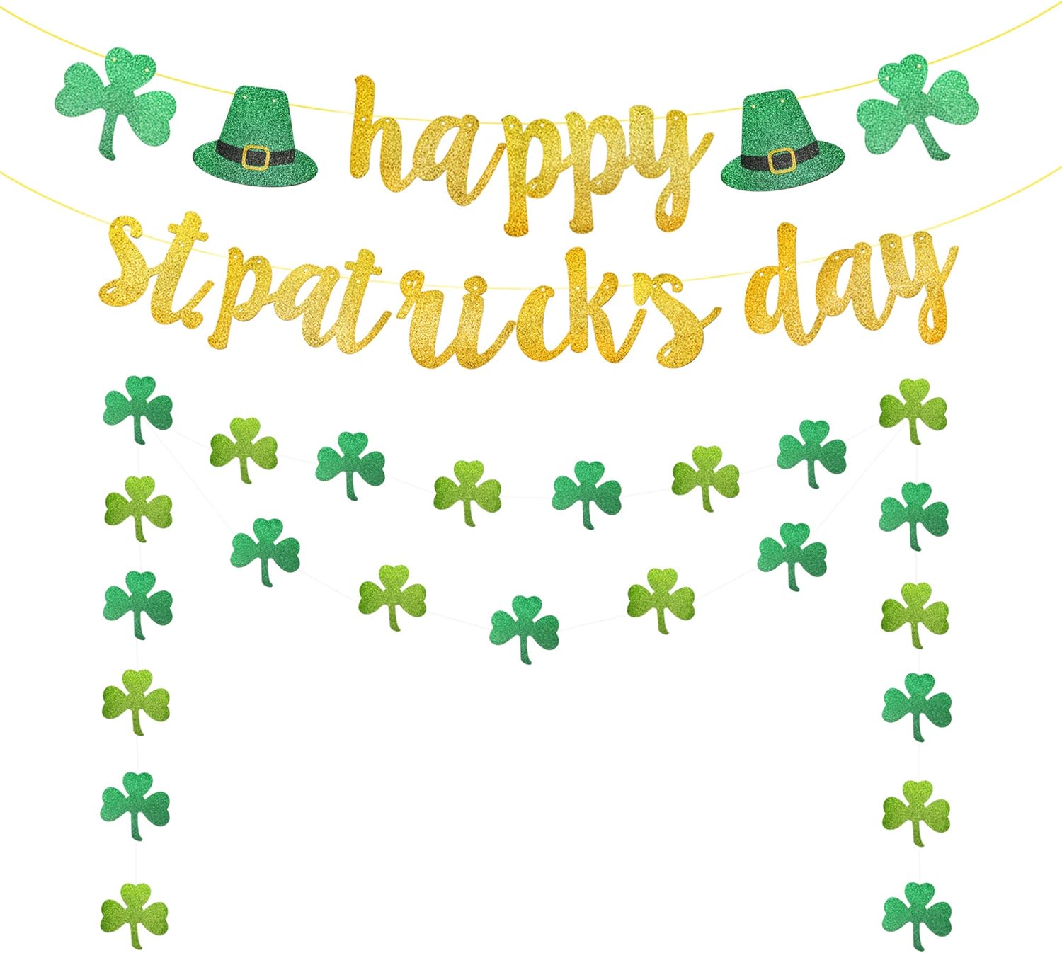 Happy St. Patrick’s Day Banner, St Patricks Day Banner Decorations ...