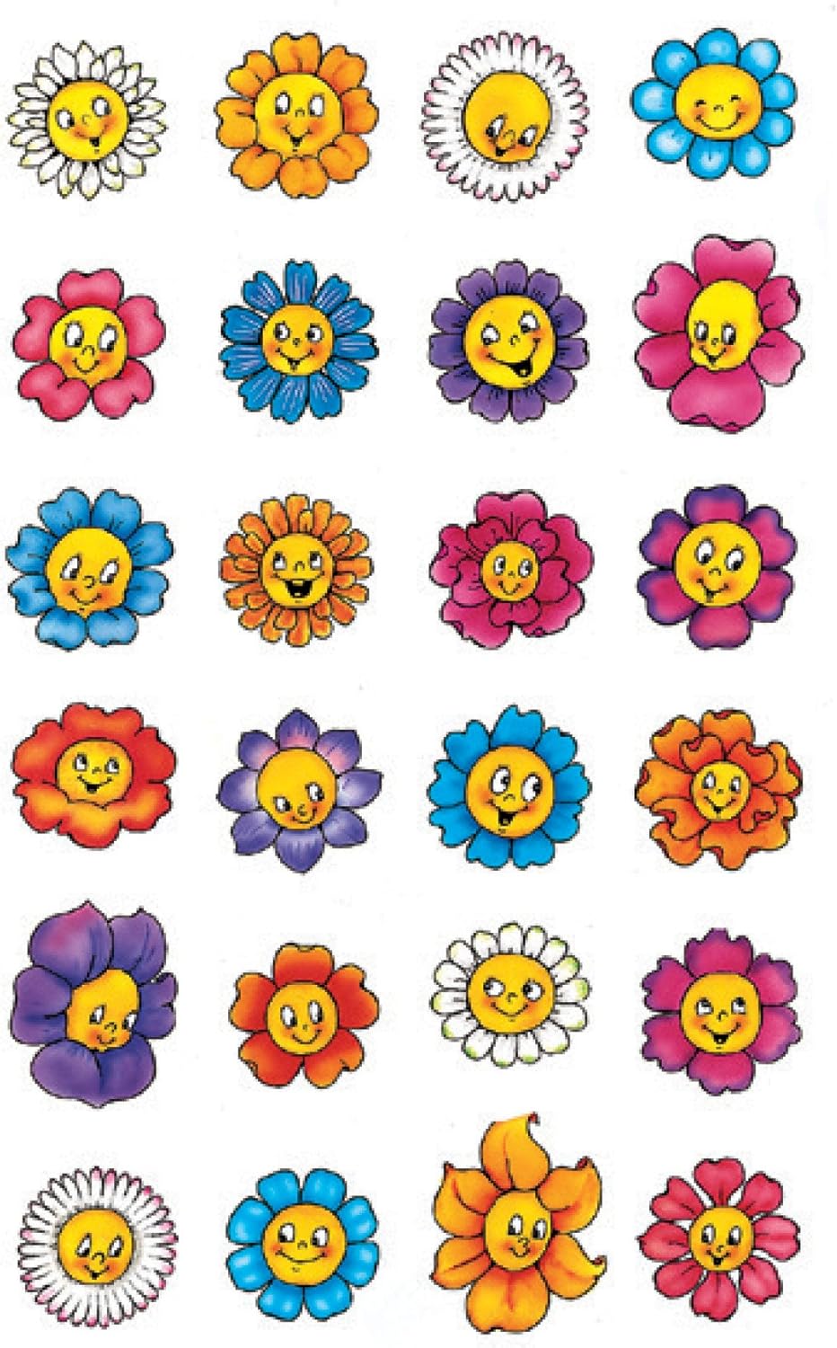 Petits Stickers Smiley Fleur: Amazon.fr: Fournitures de bureau