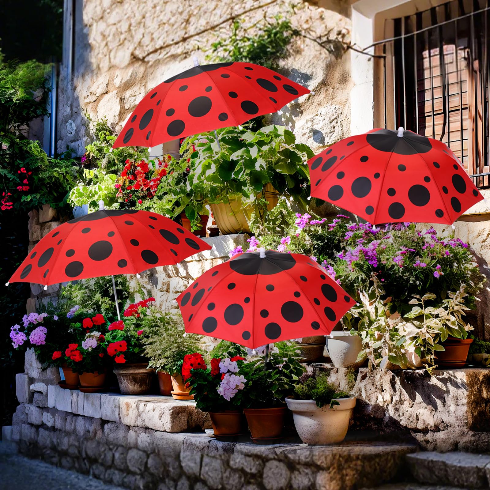 Sunnymove 4 Pack Plant Umbrellas for Outdoor Plants 23. 6 Inch Garden ...