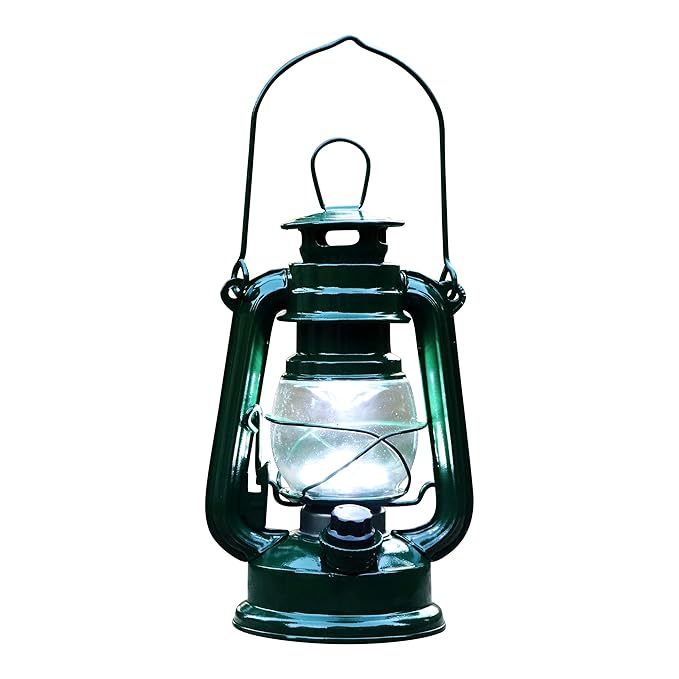 PK Green LED Hurricane Lamp, Battery Powered, Dimmable, 19cm: Amazon.co ...