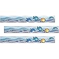 Kantu 2112019 Acapulco Ceramic Decorative Listello Wall Tile, Blue, 3 ...