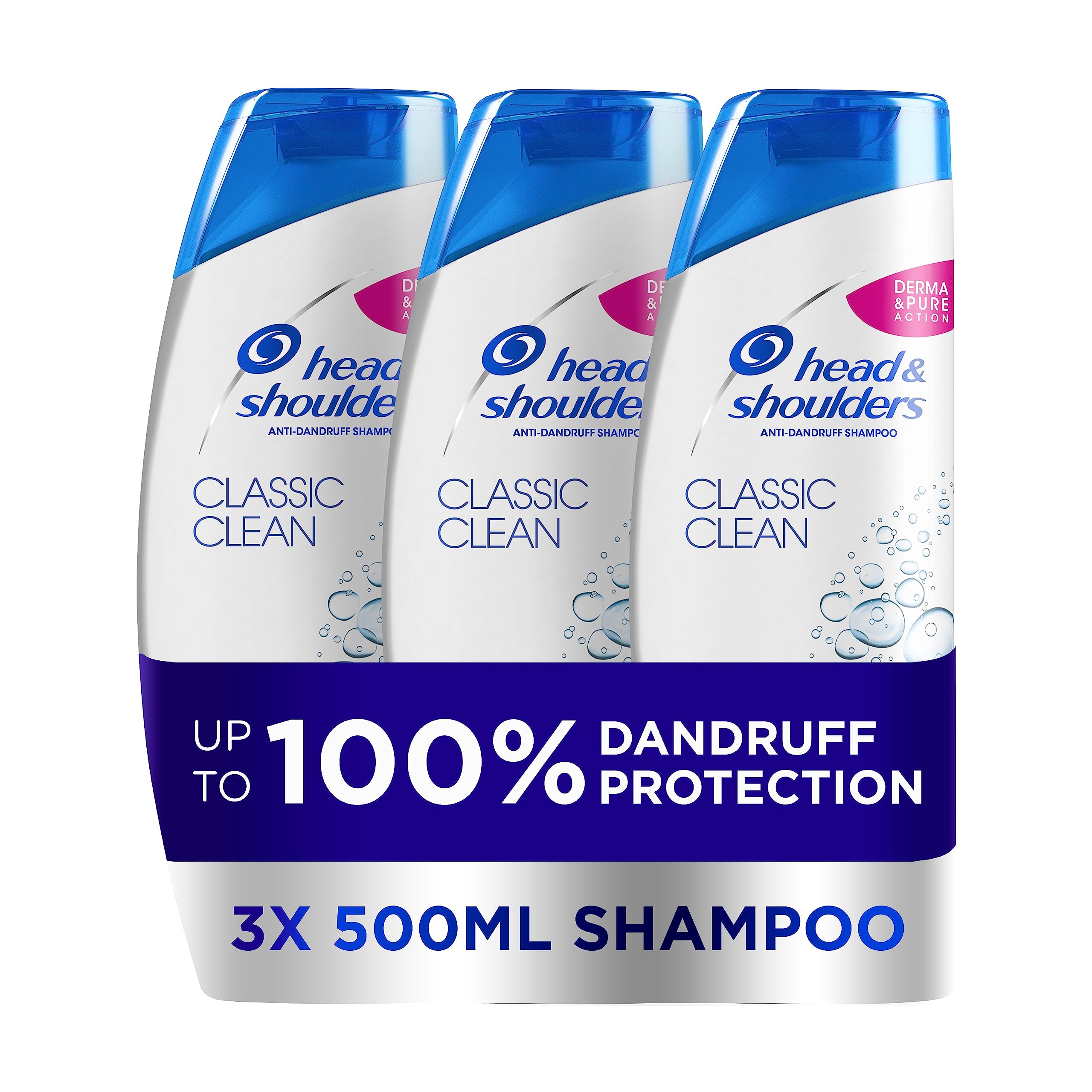 Mua Head & Shoulders Classic Clean Shampoo Multipack, Anti Dundruff, (3 x 500 ml) SAVINGS PACK ...