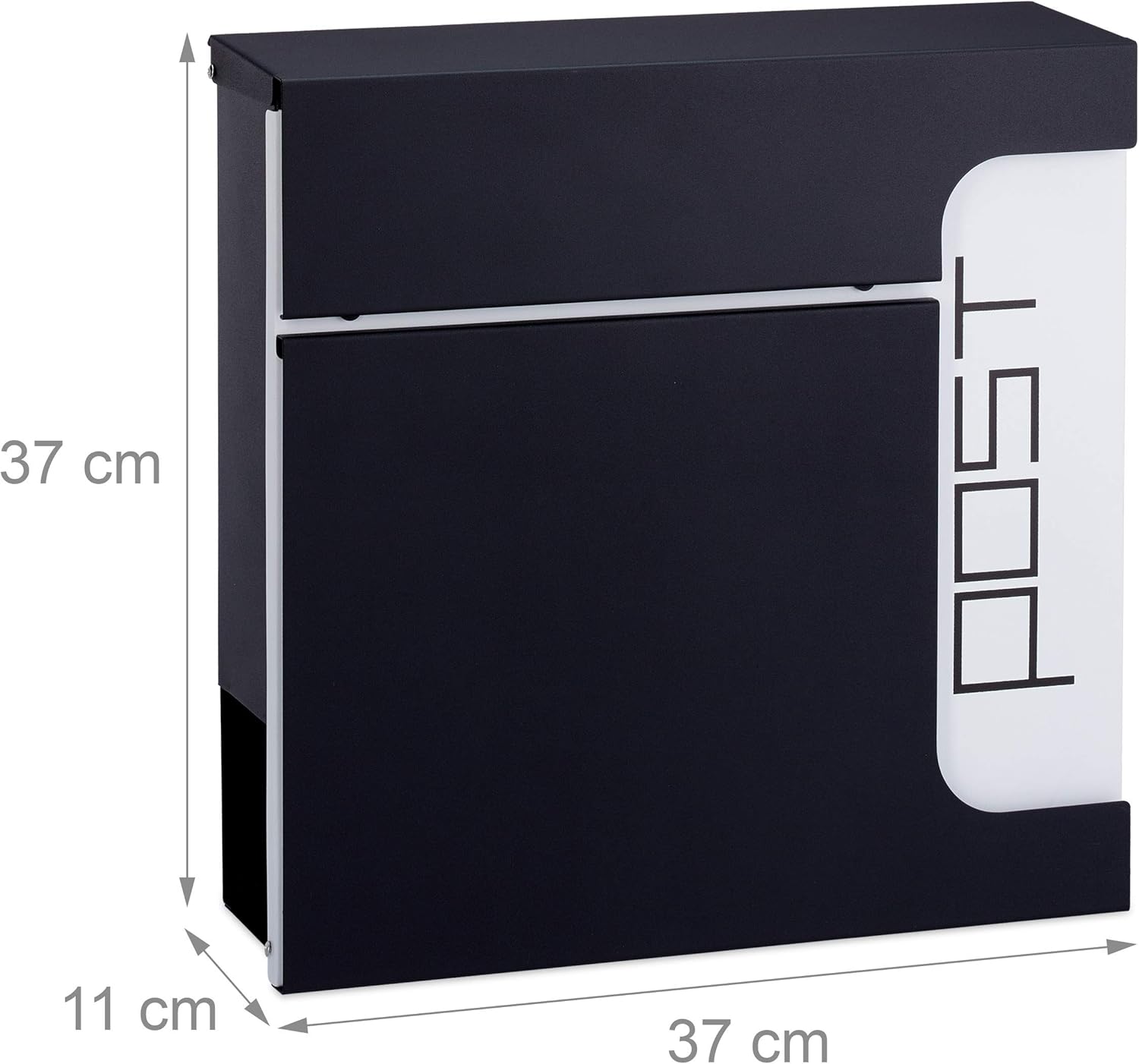 Relaxdays Modern Letterbox with Newspaper Slot, Lockable DIN A4 ...