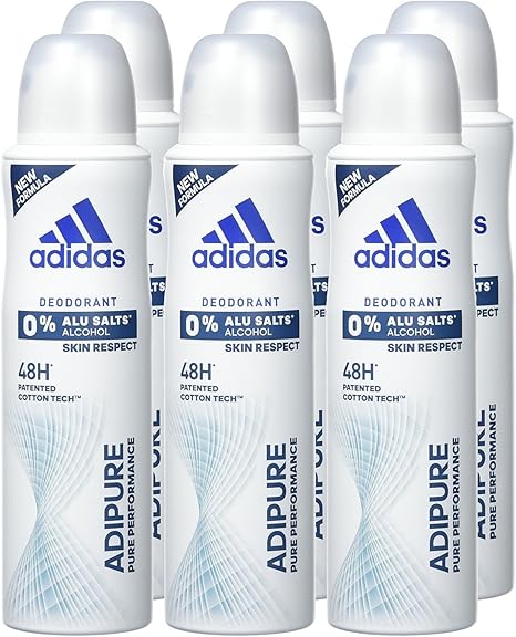 adidas adipure Deo Body Spray für Damen, 6er Pack (6x150 ml): Amazon.de ...
