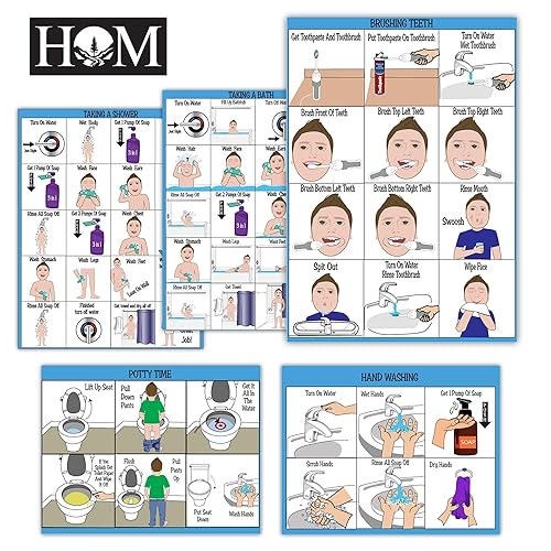 All New! ABA/OT Approved Step-by-Step 9X12" Set of 5 Visual Schedules ...