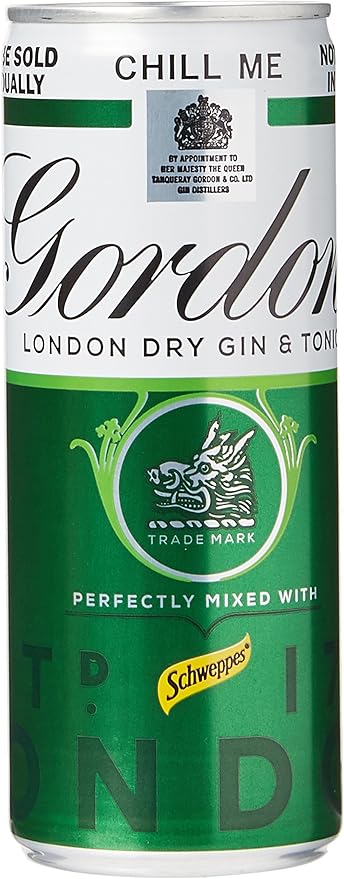 Gordon's Special Dry London Gin and Tonic Can 10 x 250ml Can: Amazon.co ...