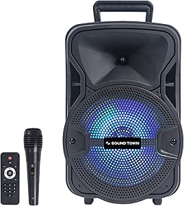 Amazon.com: Sound Town 8-inch 2-Way Portable PA Speaker with Built-in ...