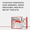 Sudafed PE Sinus Pressure + Pain Relief Tablets, Maximum Strength, Non ...