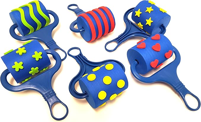 Amazon.com: Kids Foam Paint Rollers, by Playscene Inc (6.5 Inch, Multi ...