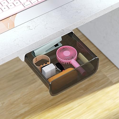Self-Adhesive Under Desk Organizer - Stick On Drawers, Storage Solution ...