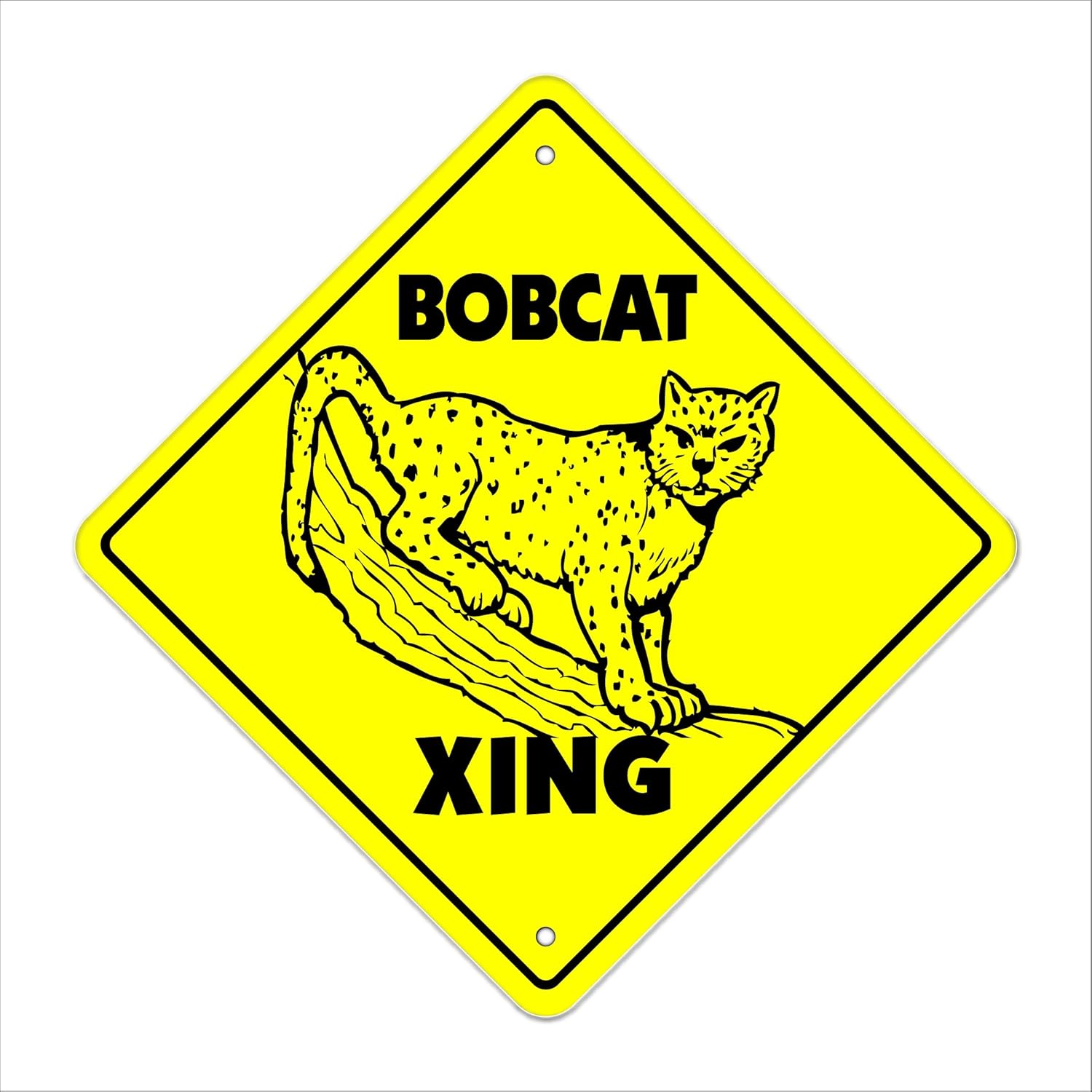 Amazon.com: Bobcat Crossing Sign Zone Xing | Indoor/Outdoor | 14" Tall ...