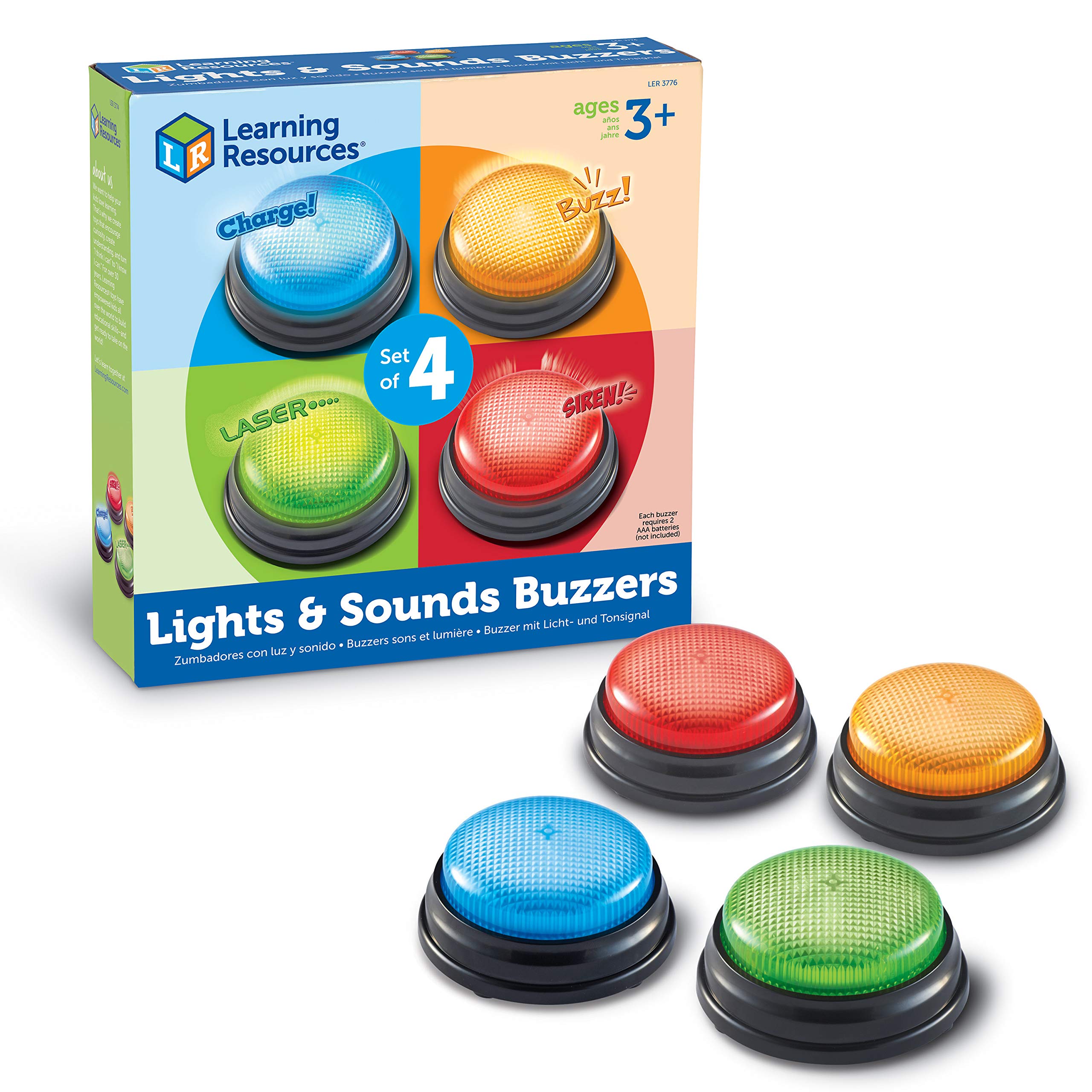 Mua Learning Resources Lights and Sounds Buzzers,Set of 4, Ages 3 ...