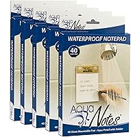Amazon.com: Aqua Notes - Waterproof Paper - With Pencil, Pack of 2 - 40 ...