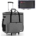Amazon.com: CURMIO Rolling Desktop Computer Carrying Case with Wheels ...
