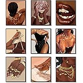 Amazon.com: 97 Decor Black Woman Wall Art - Black Girl Wall Decor, Black Women Posters, African ...