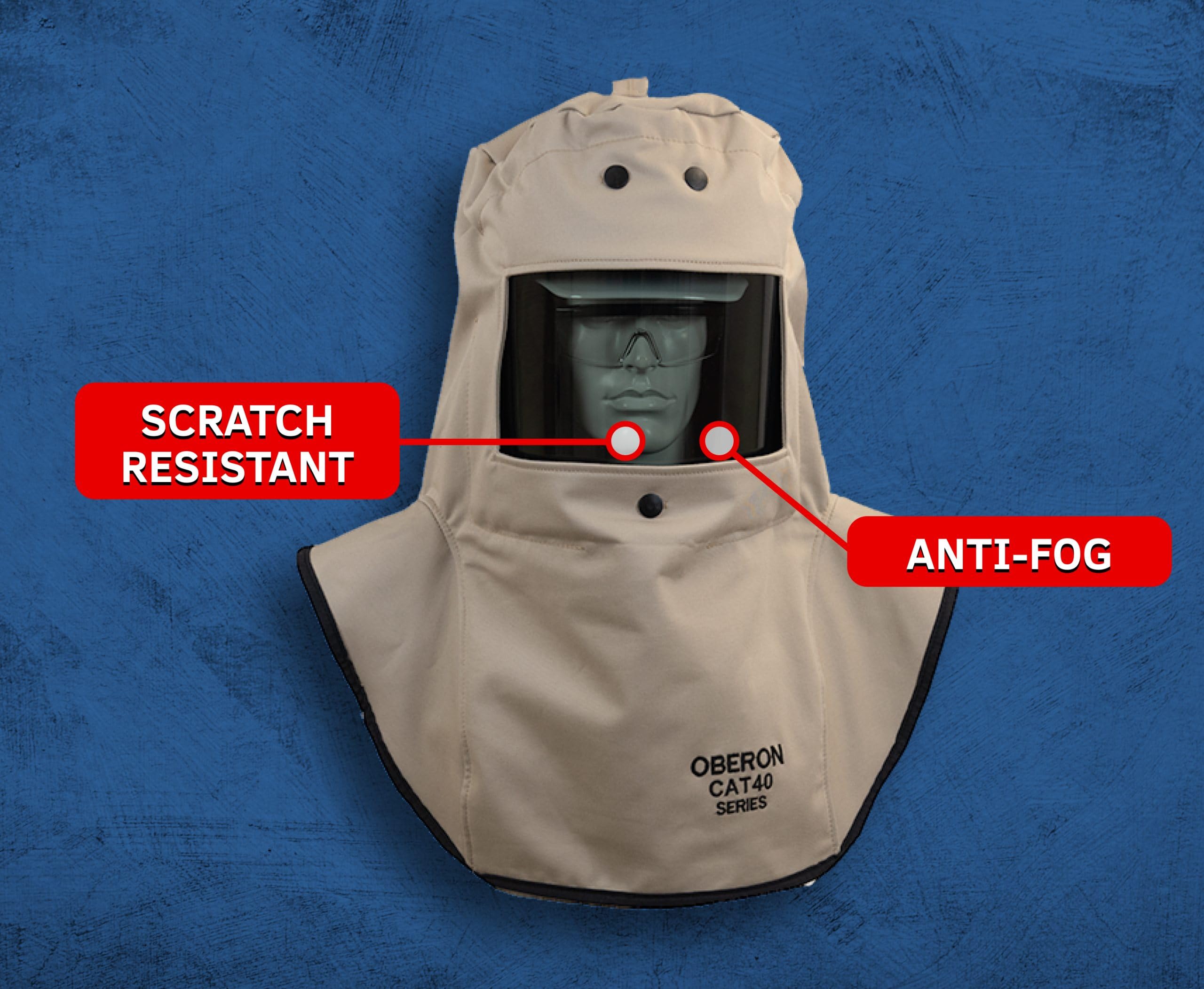 Oberon Arc Flash Kit - 40 CAL- Includes Arc Flash Hood, Coat And Bib ...