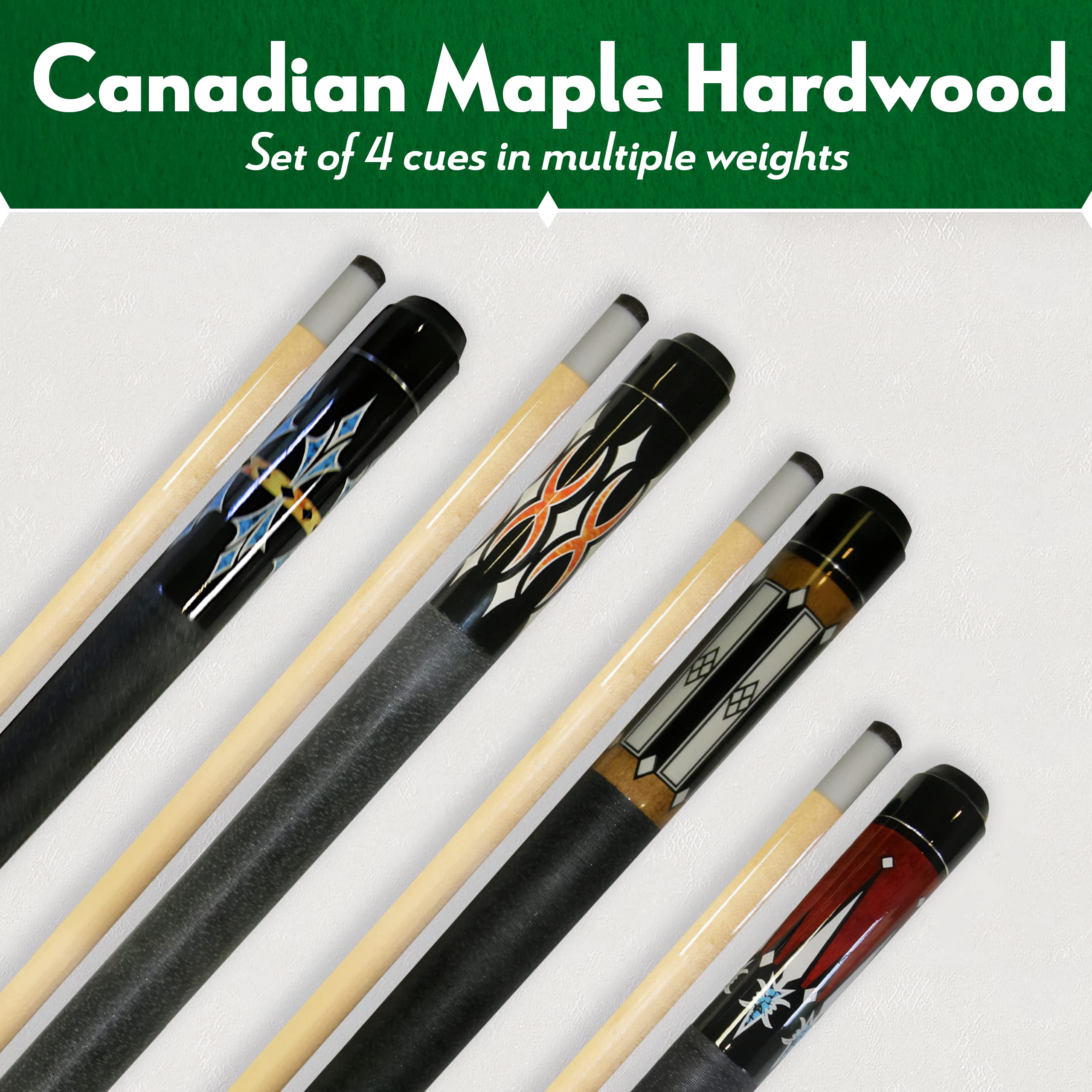 Mua ISZY Billiards Pool Stick Set of 4. 2-Piece Cue Sticks Made from ...